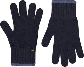 Moorer Homme, Accessoires, Bleu, Taille: 8 IN Cashmere Knit Gloves