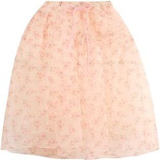 Simone Rocha Jupe midi &agrave; volants en voile transparent