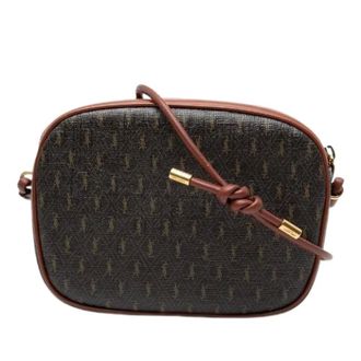 Saint Laurent Sac bandouli&egrave;re Le Monogramme en PVC pr&eacute;-poss&eacute;d&eacute; - Femme - Pre-owned - Brun - Taille: ONE Size