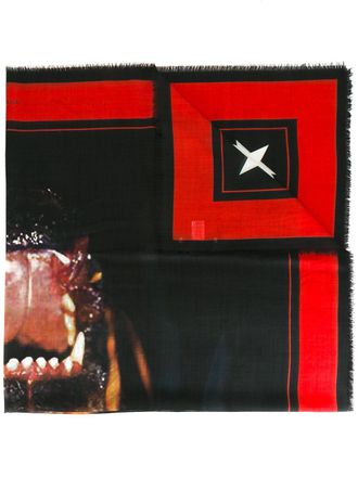 Givenchy Schal mit Rottweiler-Print - Schwarz