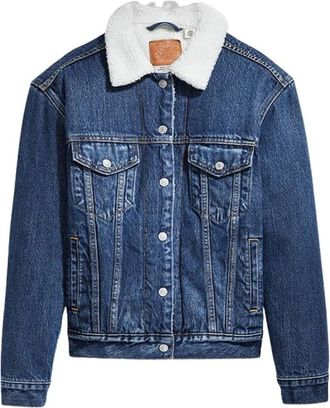 Levi's Ex-Boyfriend Trucker Sherpa Jacke - - Jackets - Damen - Blau - M