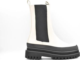 Paloma Barceló Stiefel - Platform Flat Shoes With Contrasting Elastic Panel - Gr. 37 (EU) - in Grau - für Damen