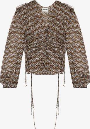 Isabel Marant Top Axeline - Femme - Noir D&eacute;lav&eacute; - Taille 34 - Marant &Eacute;toile