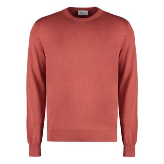 THE (ALPHABET) Seiden- und Baumwollmischpullover - - Knitwear - Herren - Rot - L