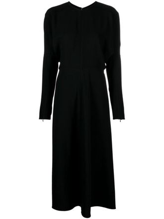 Victoria Beckham robe mi-longue &agrave; design drap&eacute; - Noir