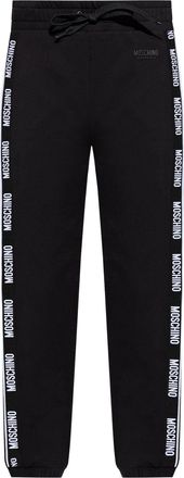 Moschino Lounge-Hose mit Logo-Streifen - Schwarz