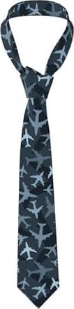 Generic Cravate DAffaires Avions &Agrave; Camouflage Bleu Fonc&eacute; Fine Men Tie &Eacute;troit Cravate Pour Affaires &Eacute;v&eacute;nements Mariage