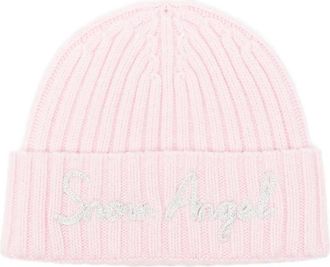 MC2 Saint Barth bonnet Wengen côtelé et brodé - Rose