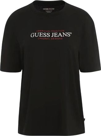 Guess Femme, Tops, Noir, Taille: 42 FR T-shirt Oversize American Tradition