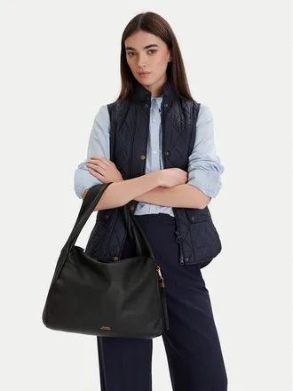 Tommy Hilfiger Handtasche City Leather Hobo AW0AW18285 Schwarz