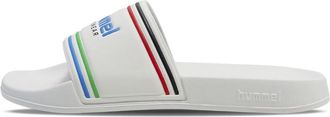 Hummel Unisex Pool RT Slide Sandal, White/Multicolor, 44 EU
