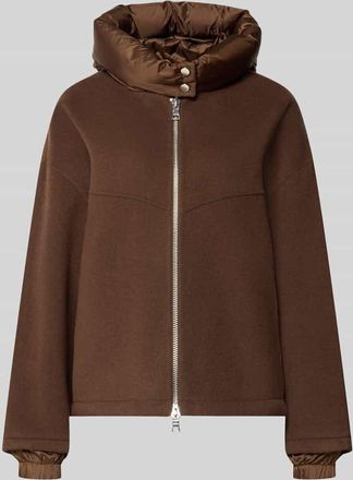 BLONDE No.8 Doubleface Wolljacke mit abnehmbarer Steppkapuze