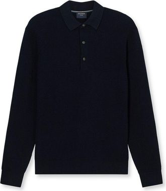 Olymp Polokragenpullover Waffle Structure Pullover strukturiert, unifarben, regular fit, Strick