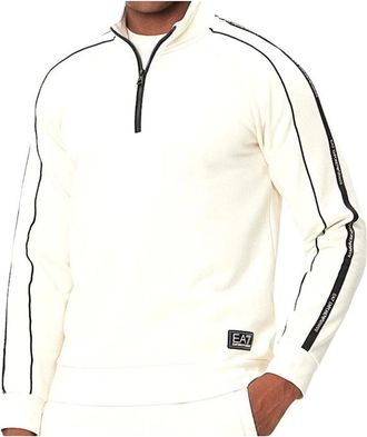 Emporio Armani Emporio Armani Ea7, Homme, Sweatshirts et sweats &agrave; capuche, Blanc, Taille: 2XL Felpa