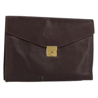 Celine Pochette en cuir vintage Pre-owned - Femme - Pre-owned - Brun - Taille: ONE Size