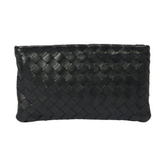 Bottega Veneta Femme, Sacs, Noir, Taille: ONE Size Pochette en cuir tress&eacute;