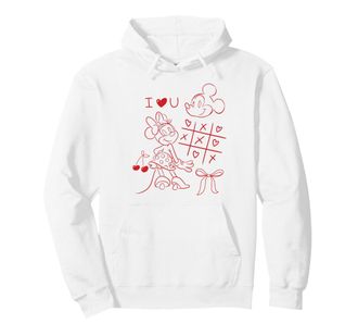 Disney Mickey Mouse And Minnie I Love You Valentine Pullover Hoodie