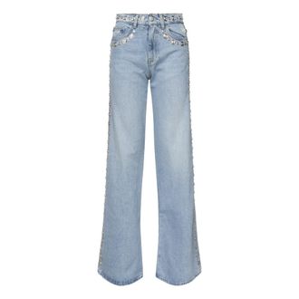 Coperni Studded Wide Leg Jeans - - Jeans - Damen - Blau - S