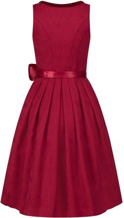 N&uuml;bler Trachtenkleid Midi Dirndl Floreta in Herzrot - Rockl&auml;nge 60 cm