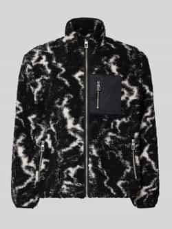 Only & Sons Regular Fit Teddyfell-Jacke mit Allover-Muster Modell JAIMY