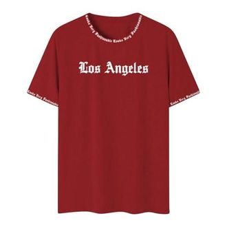 Generic T-shirt pour homme 1 pi&egrave;ce &agrave; manches courtes et imprim&eacute; alphabet - Col rond - Tissu tricot&eacute; en polyester avec l&eacute;ger &eacute;tirement - Coupe normale - Style 