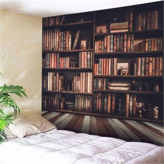 Generic Wandteppich B&uuml;cher 150x200 cm Wandteppiche Arbeitszimmer Vintage 3d Druck Wandbehang XL Tapisserie Wandtuch f&uuml;r Wohnzimmer Schlafzimmer Wohnheim Wandd