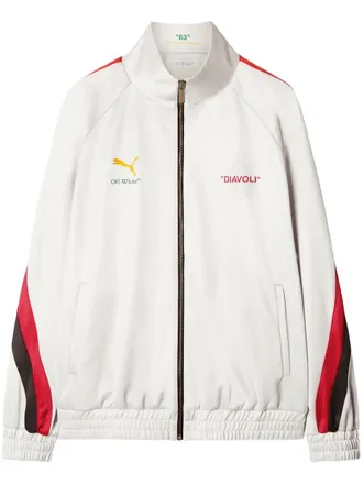 Off-white x AC Milan x Puma veste zipp&eacute;e - Gris