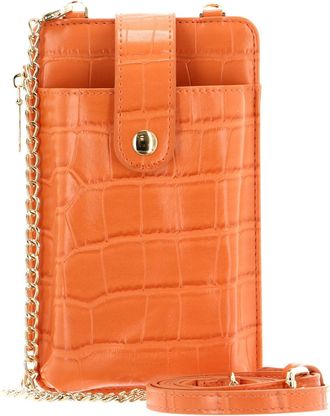 Seidenfelt Manufaktur Handytasche Geldb&ouml;rse Medja Cellphone Bag Structure Orange