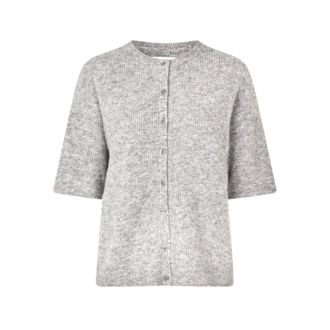 Sams&oslash;e & Sams&oslash;e Kurze Strickjacke mit Knopfverschluss - - Knitwear - Damen - Grau - M