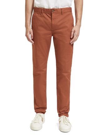 Scotch & Soda Mott Seasonal Essential in Organic Cotton Herren Hose, Deep Toffee, 29-32