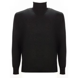 KANGRA Homme, Pulls, Noir, Taille: L Pull Col Roul&eacute; C&ocirc;tel&eacute;