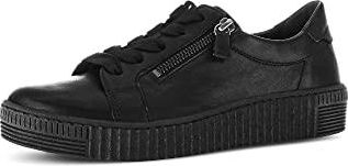 Gabor Femme Baskets | Dame Baskets Basses | Semelle intérieure Amovible | Chaussure à Lacets | Loisirs | Noir (Schwarz) / 01 | 37.5 EU - 4.5 UK