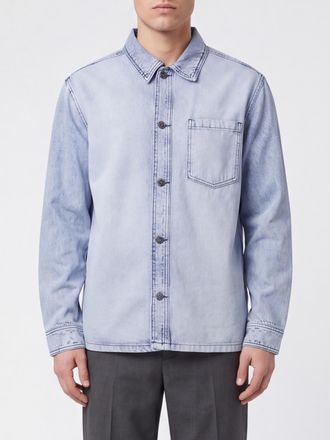 Les Deux Chemise en denim de coton avec col classique et poche plaqu&eacute;e