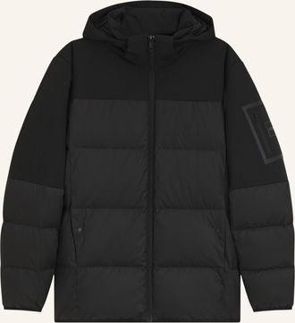 HUGO BOSS Daunenjacke Block Mit Abnehmbarer Kapuze schwarz