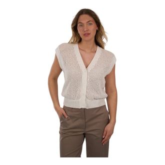 PESERICO Damen, Strickwaren, Wei&szlig;, XLGr&ouml;&szlig;e