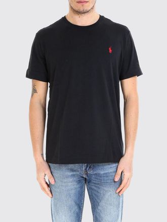 Polo Ralph Lauren T-shirt &agrave; col rond en coton avec logo Poney brod&eacute;