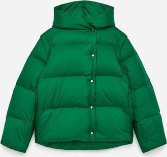 Arket Gef&uuml;tterte Steppjacke -Gr&uuml;n