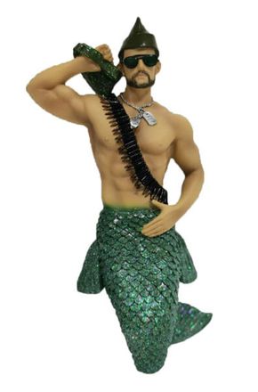 December Diamonds 55-55161 Merman Ornament Ermüdung