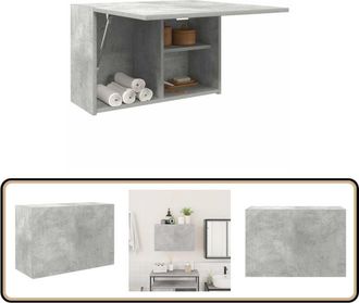 vidaXL Bad-Wandschrank Betongrau 60x25x40 cm Holzwerkstoff - Vidaxl
