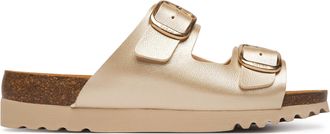 Scholl Pantoletten Scholl Harmony 2 Straps MF00808 Goldfarben