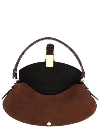Ganni Womens B-Kat Shoulder Bag Brown Recycled Leather