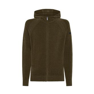Roberto Ricci Design Velvet Hood Zip Knit - - Sweatshirts & Hoodies - Herren - Gr&uuml;n - M