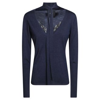 Pinko V-neck Strickware - - Knitwear - Damen - Blau - S