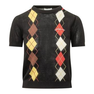 Ganni Femme, Pulls, Noir, Taille: 42 FR Pulls &agrave; col rond