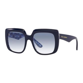 Dolce & Gabbana Schwarze/Blau Get&ouml;nte Sonnenbrille - - Accessories - Damen - Schwarzk - 54 MM