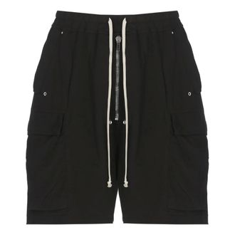 Rick Owens Homme, Shorts, Noir, Taille: S Cotton Bermuda Shorts
