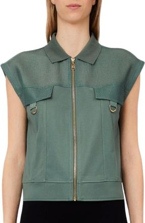 Liu Jo Femme, Vestes, Vert, Taille: 38 FR Vest