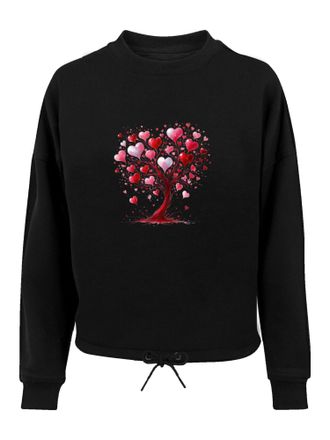 F4NT4STIC Sweatshirt Herz Baum Aquarell Druck