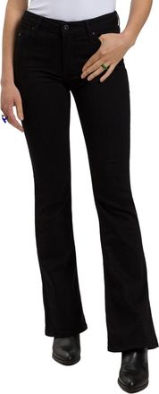 Cross Jeans Damen Jeans Faye - Slim Flared - Schwarz - Black W27-W36 Stretch, Größe:28W / 32L, Farbe:Black Black 005