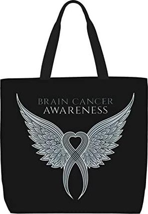 Generic Sac De Courses Sensibilisation Au Cancer Du Cerveau Sac De Shopping Personnaliser De Grande Capacit&eacute; Sacs En Toile Pour Femmes, Pour Filles, Voyage, &Eacute;